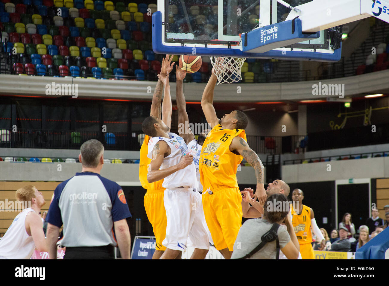 The London Lions basketball team suffer a narrow 8 point defeat at home ...