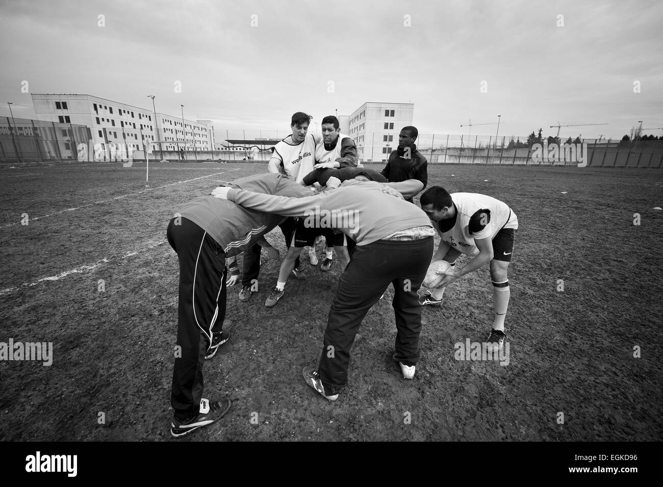 Italy rugby Black and White Stock Photos & Images - Alamy