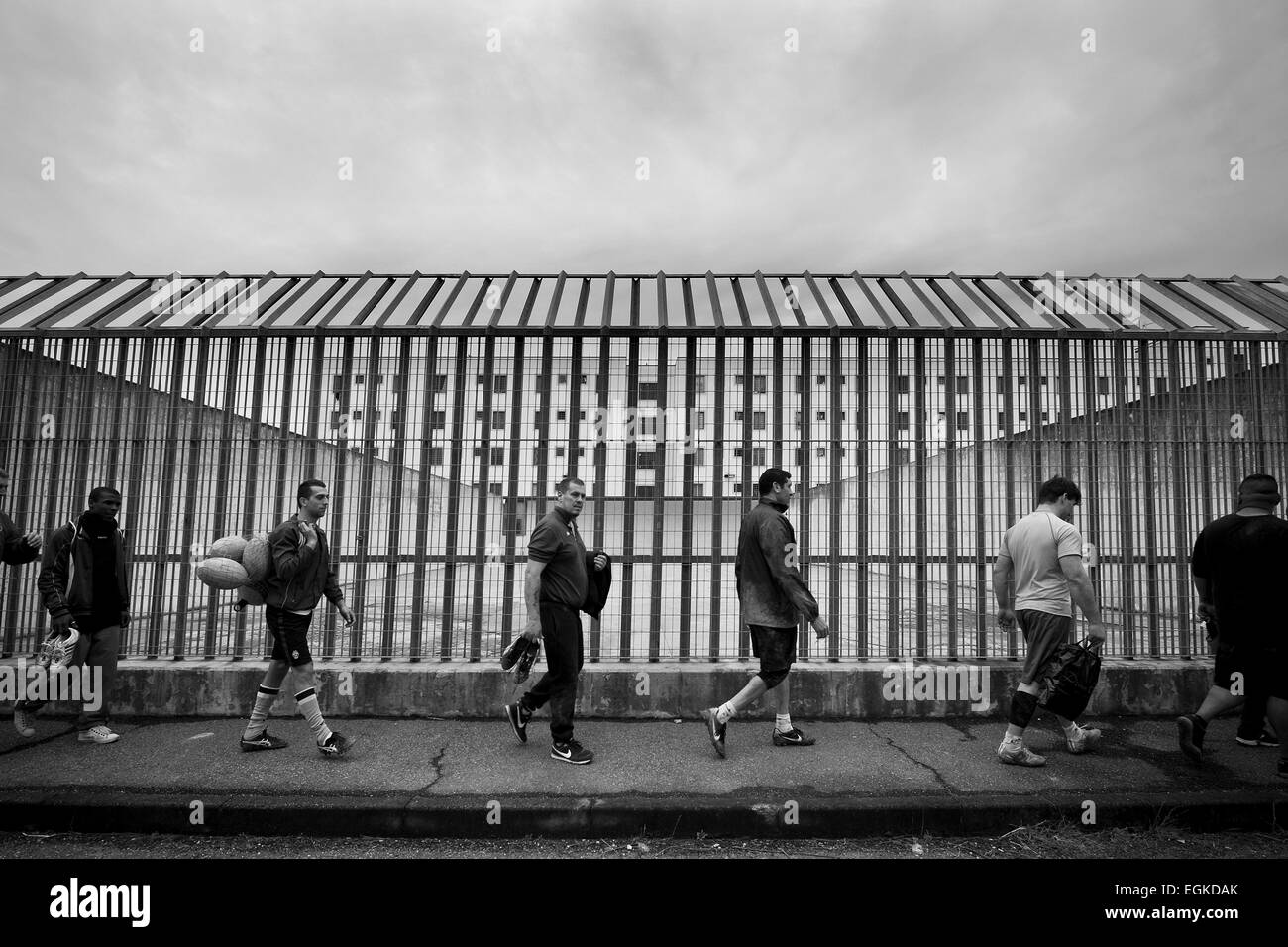 Italy, Bollate prison, Rugby training Stock Photo - Alamy