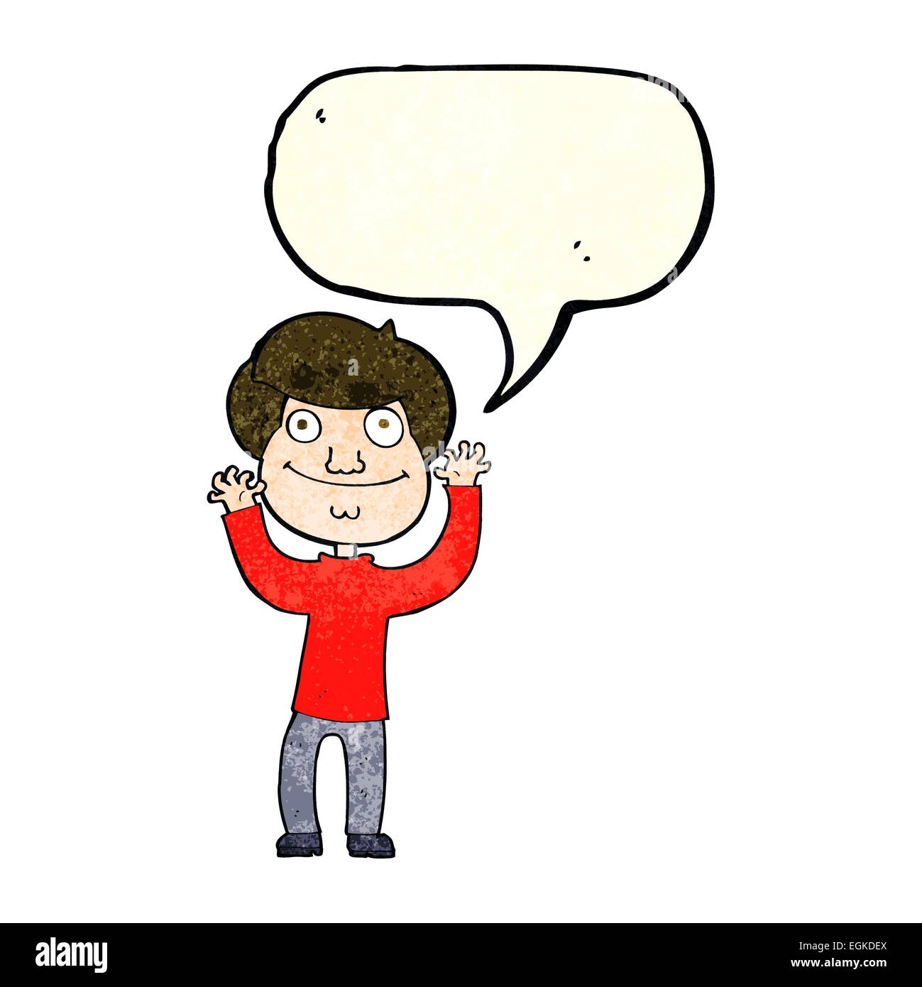 cartoon happy boy with speech bubble Stock Vector Image & Art - Alamy