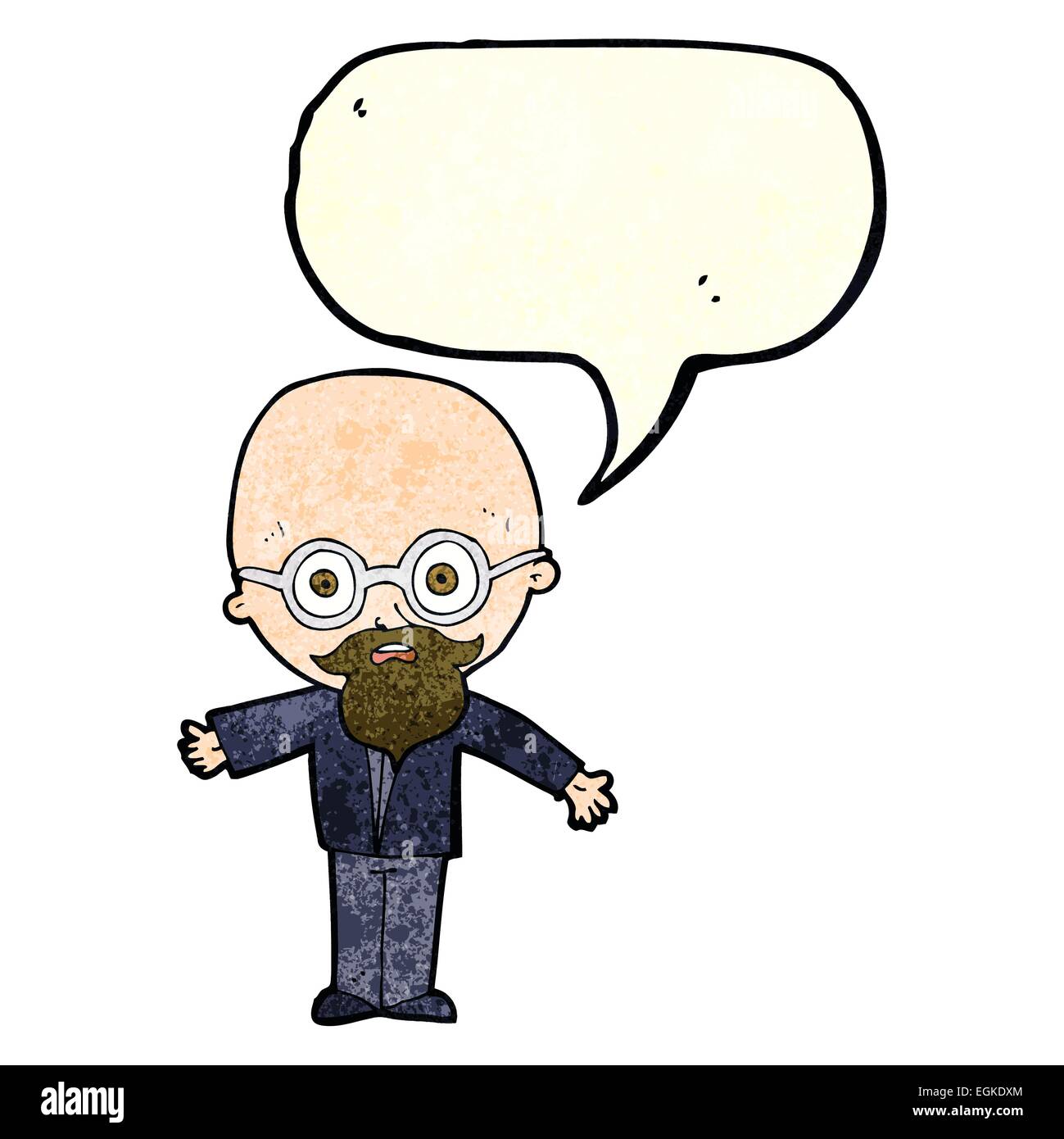 cartoon genius scientist with speech bubble Stock Vector Image & Art ...