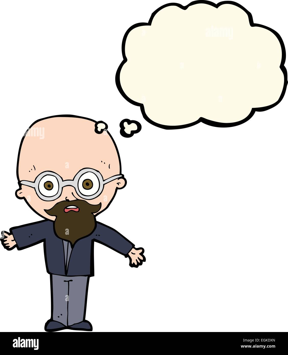 cartoon genius scientist with thought bubble Stock Vector Image & Art ...