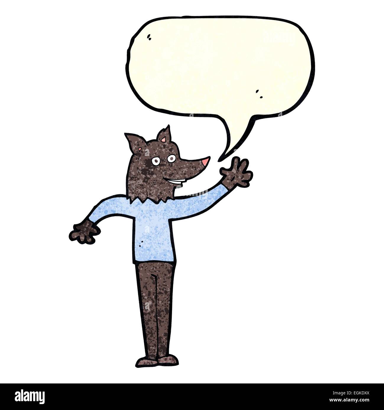 Cartoon waving wolf Cut Out Stock Images & Pictures - Alamy