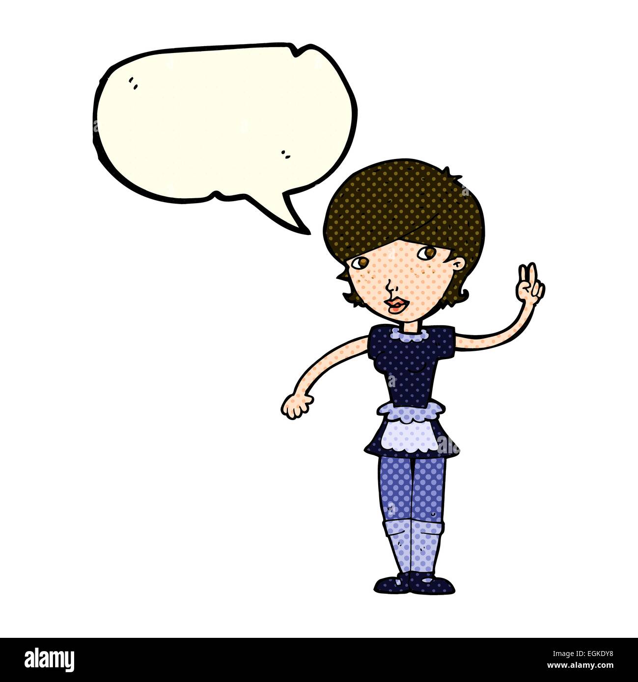 Cartoon waitress taking order Cut Out Stock Images & Pictures - Alamy