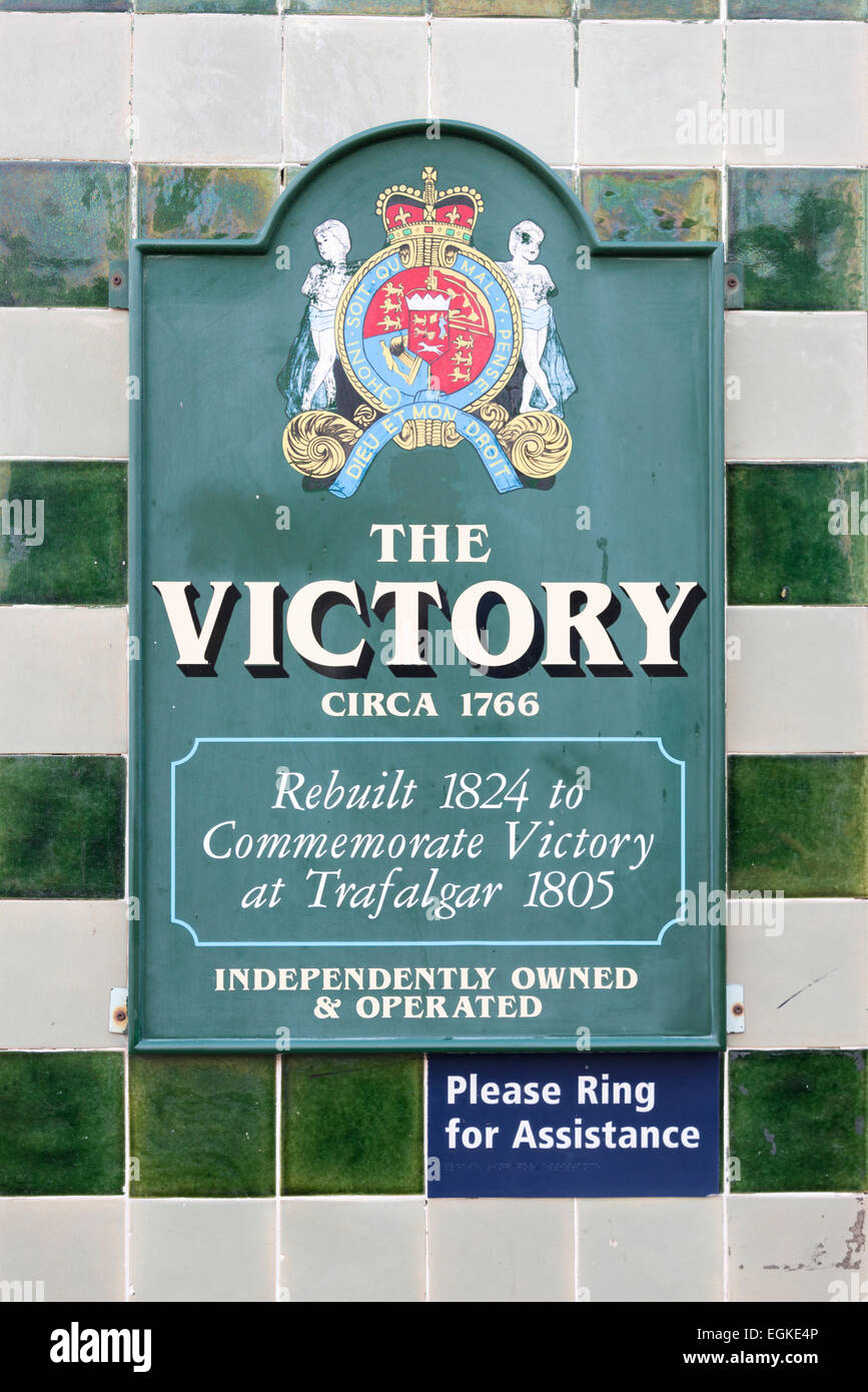 The Victory Pub in Brighton UK showing the sign and architectural ...
