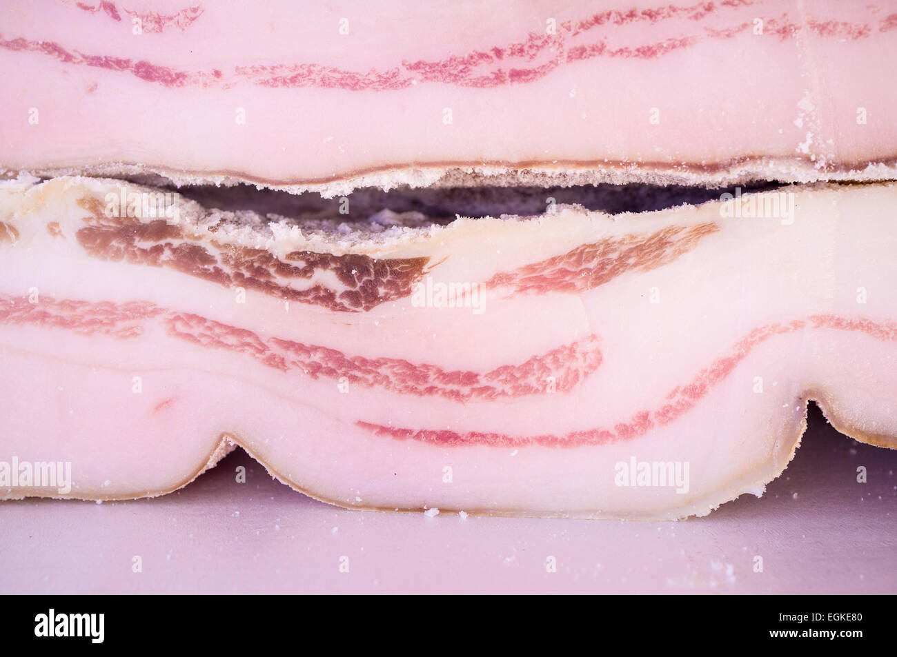 Closeup take of some chunks of salted lard Stock Photo - Alamy