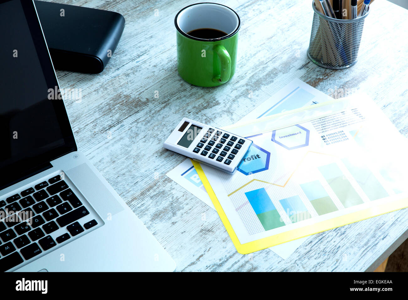 Business calculations and analytics in the office Stock Photo - Alamy