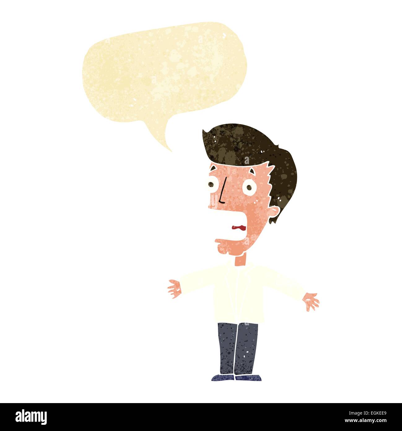 cartoon screaming man with speech bubble Stock Vector Image & Art - Alamy