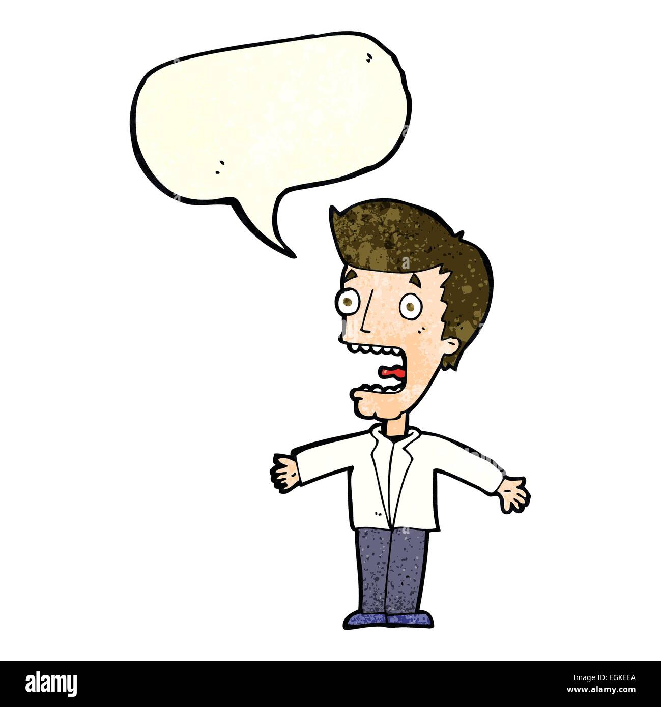 cartoon screaming man with speech bubble Stock Vector Image & Art - Alamy