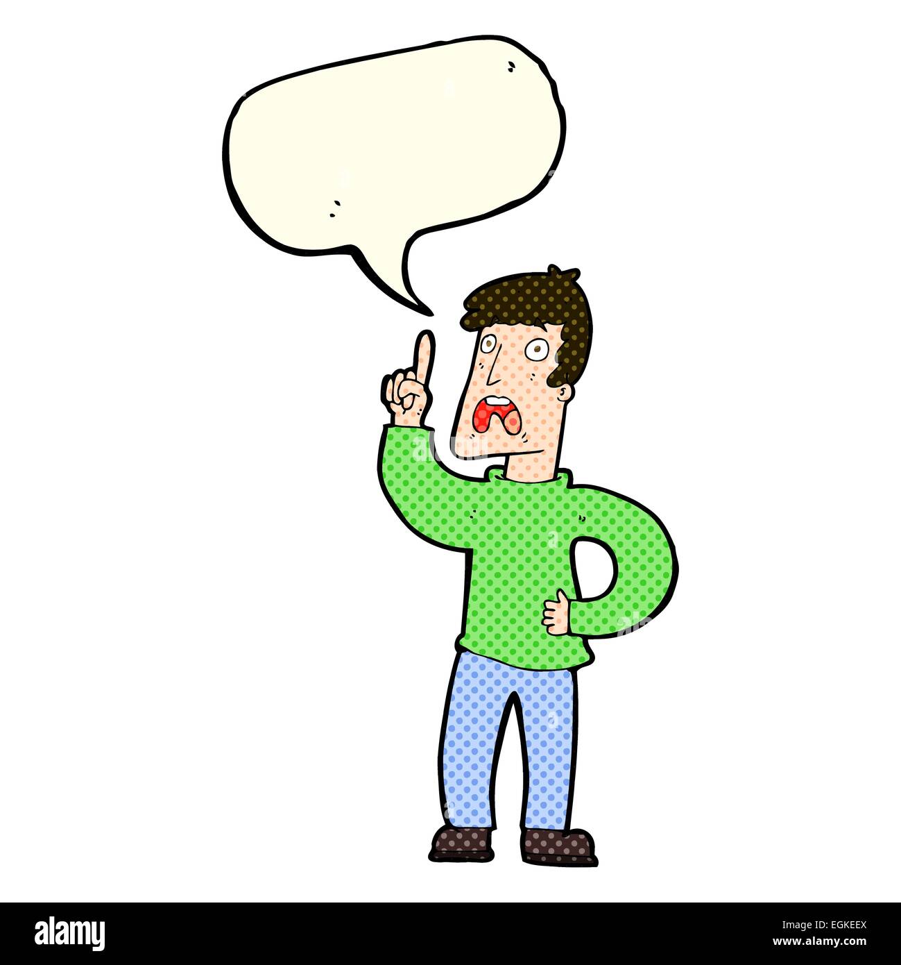 cartoon man with complaint with speech bubble Stock Vector Image & Art ...