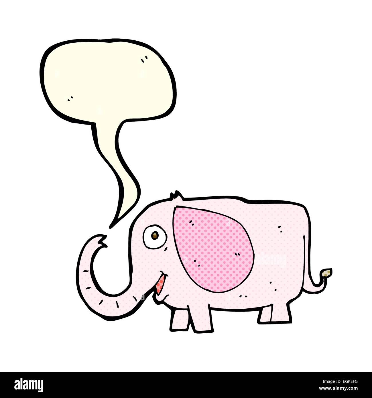 cartoon baby elephant with speech bubble Stock Vector Image & Art - Alamy
