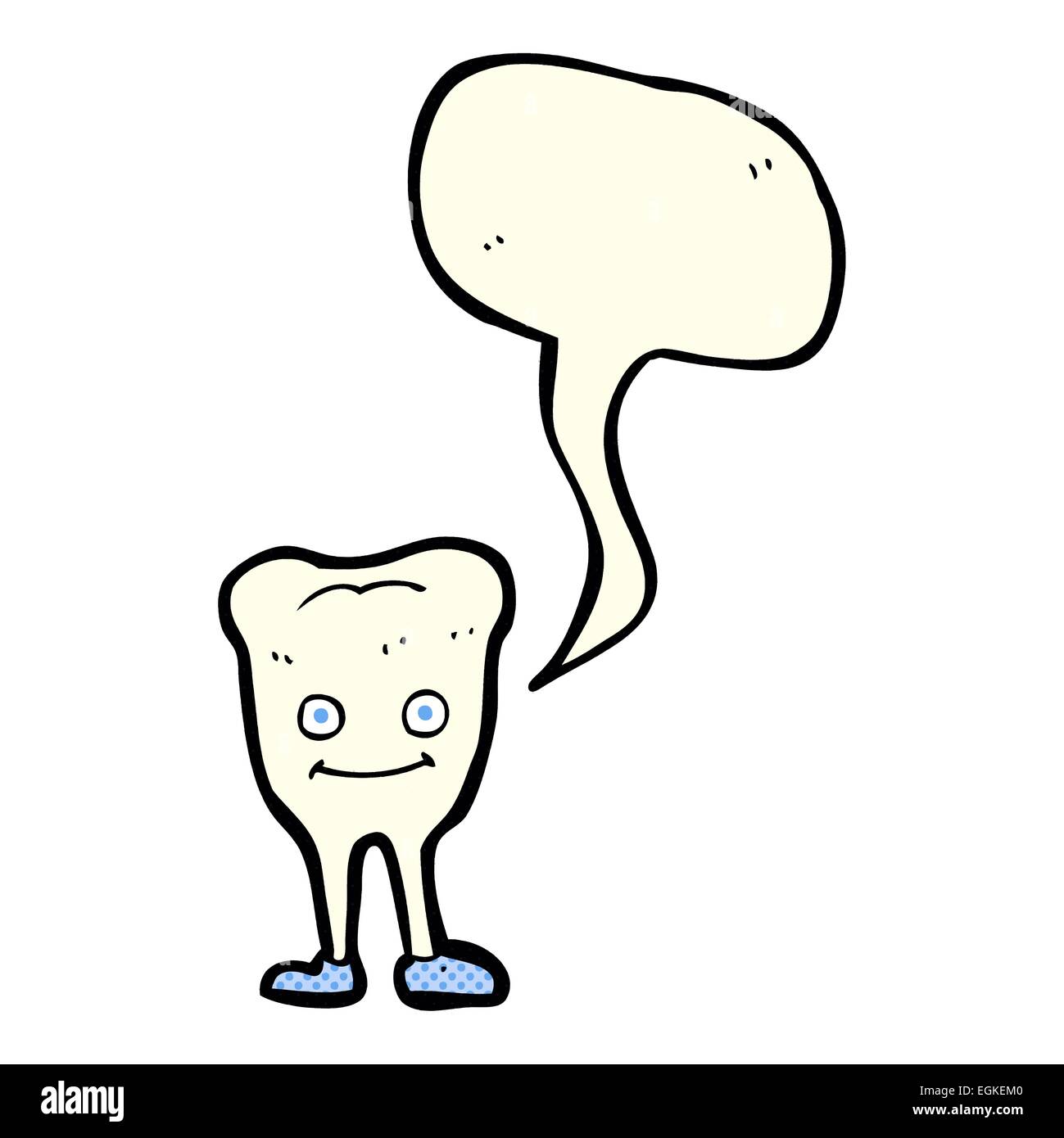 cartoon happy tooth with speech bubble Stock Vector Image & Art - Alamy