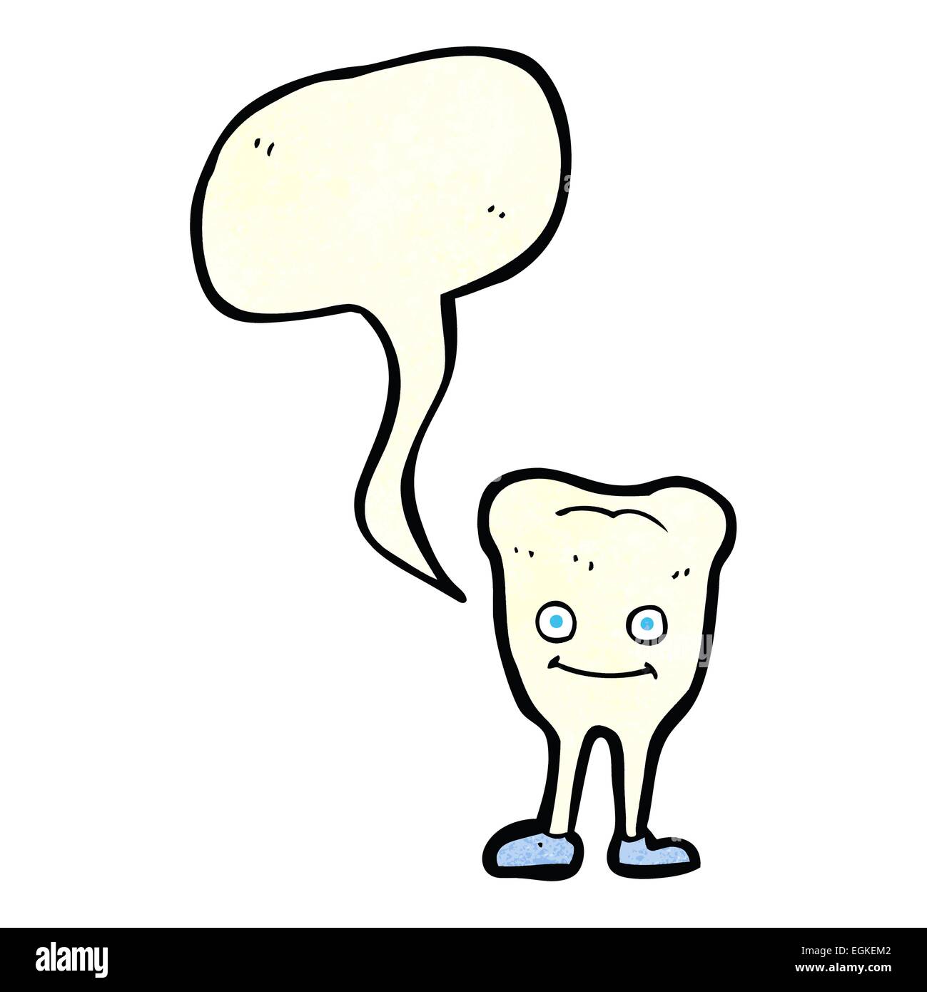 cartoon happy tooth with speech bubble Stock Vector Image & Art - Alamy