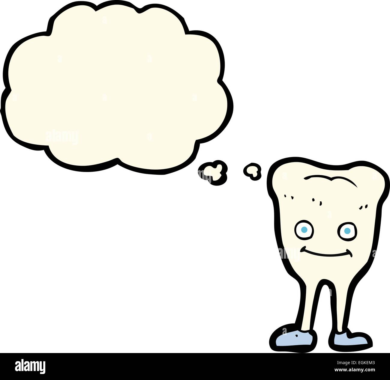 cartoon happy tooth with thought bubble Stock Vector Image & Art - Alamy