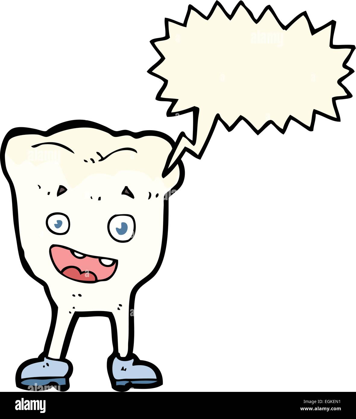 Cartoon funny tooth character bubble Cut Out Stock Images & Pictures ...
