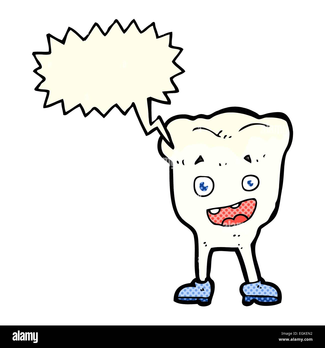 cartoon tooth with speech bubble Stock Vector Image & Art - Alamy