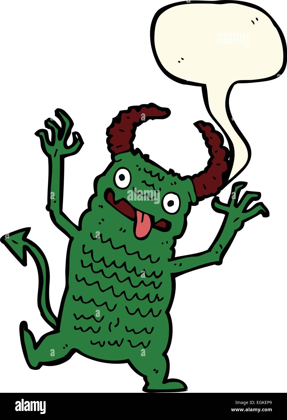 Cartoon demon speech bubble hi-res stock photography and images - Alamy