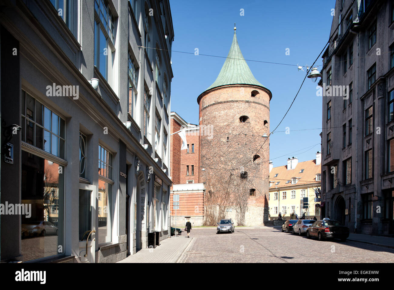 Powder Tower in Riga on a sunny spring day Stock Photo - Alamy