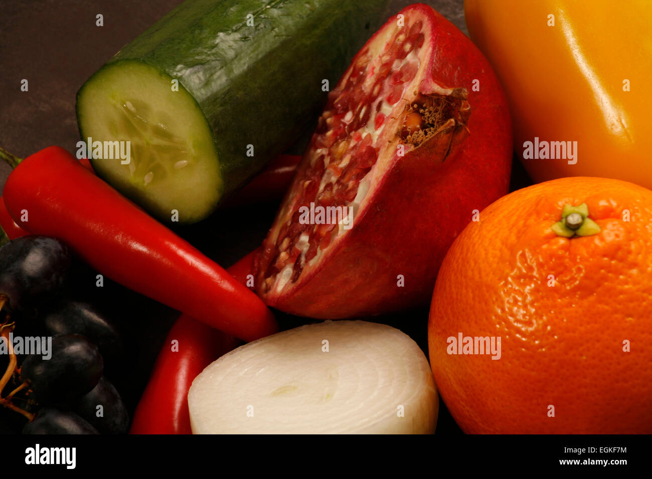 Rainbow Fruit and Vegetables Stock Photo - Alamy