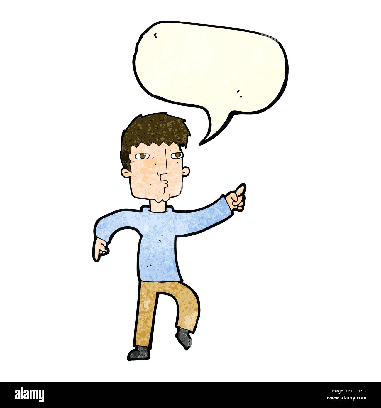 cartoon dancing man with speech bubble Stock Vector Image & Art - Alamy