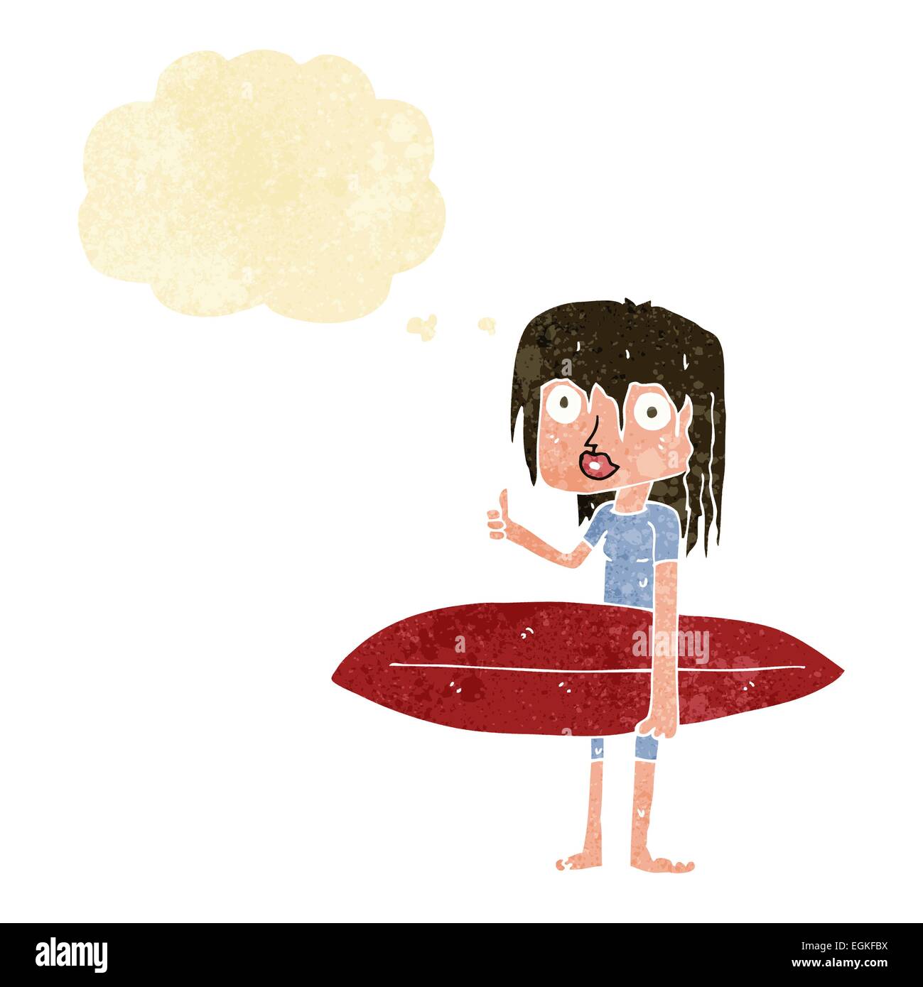 Surfer girl cartoon hi-res stock photography and images - Alamy