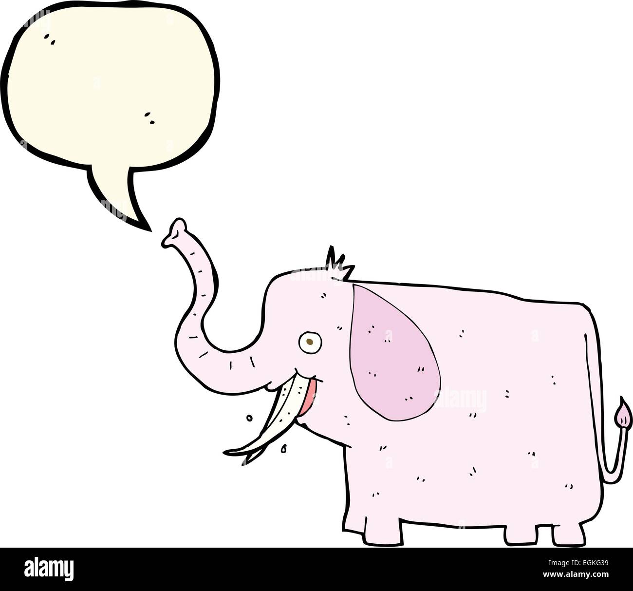 cartoon happy elephant with speech bubble Stock Vector Image & Art - Alamy