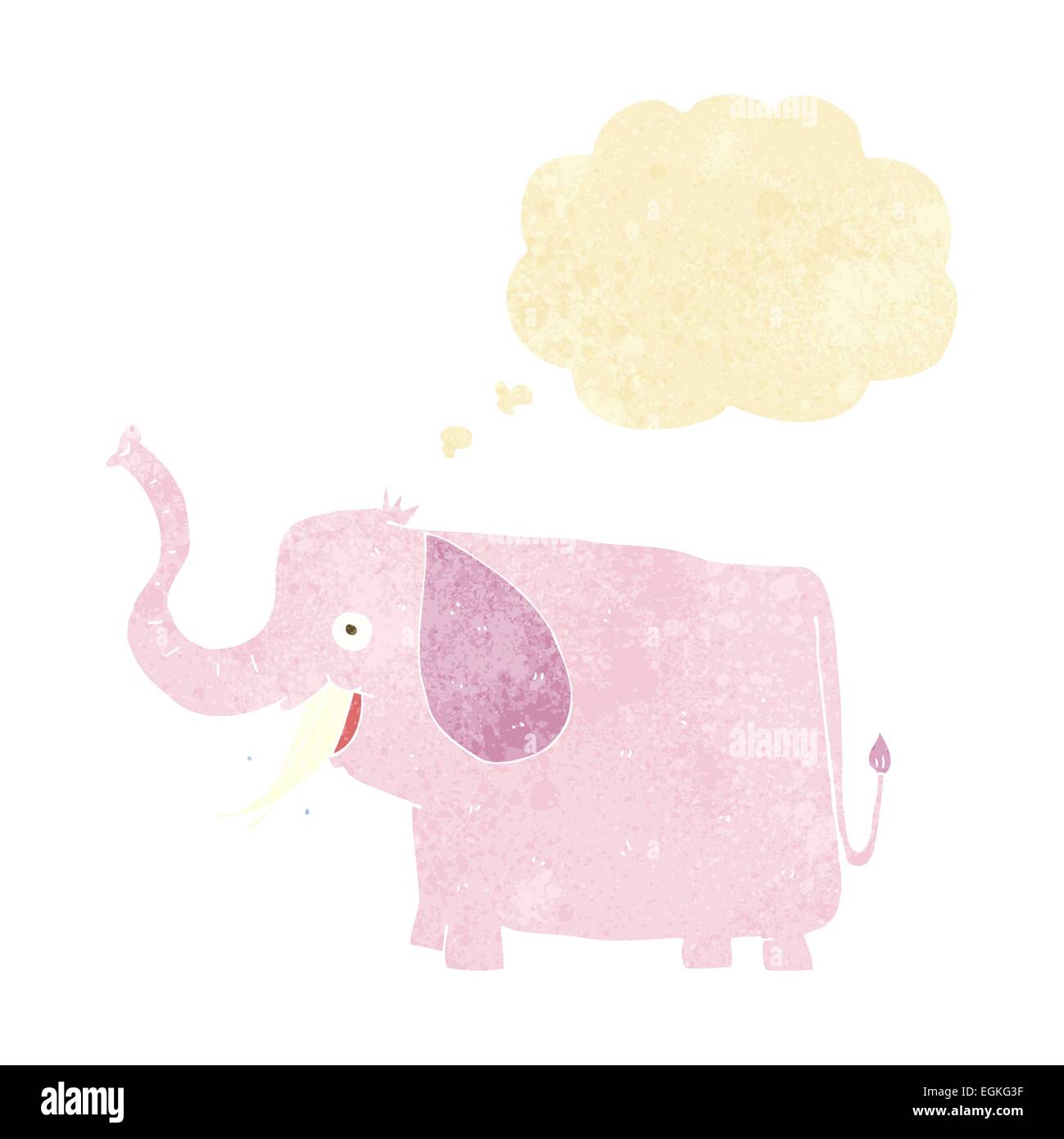 cartoon happy elephant with thought bubble Stock Vector Image & Art - Alamy