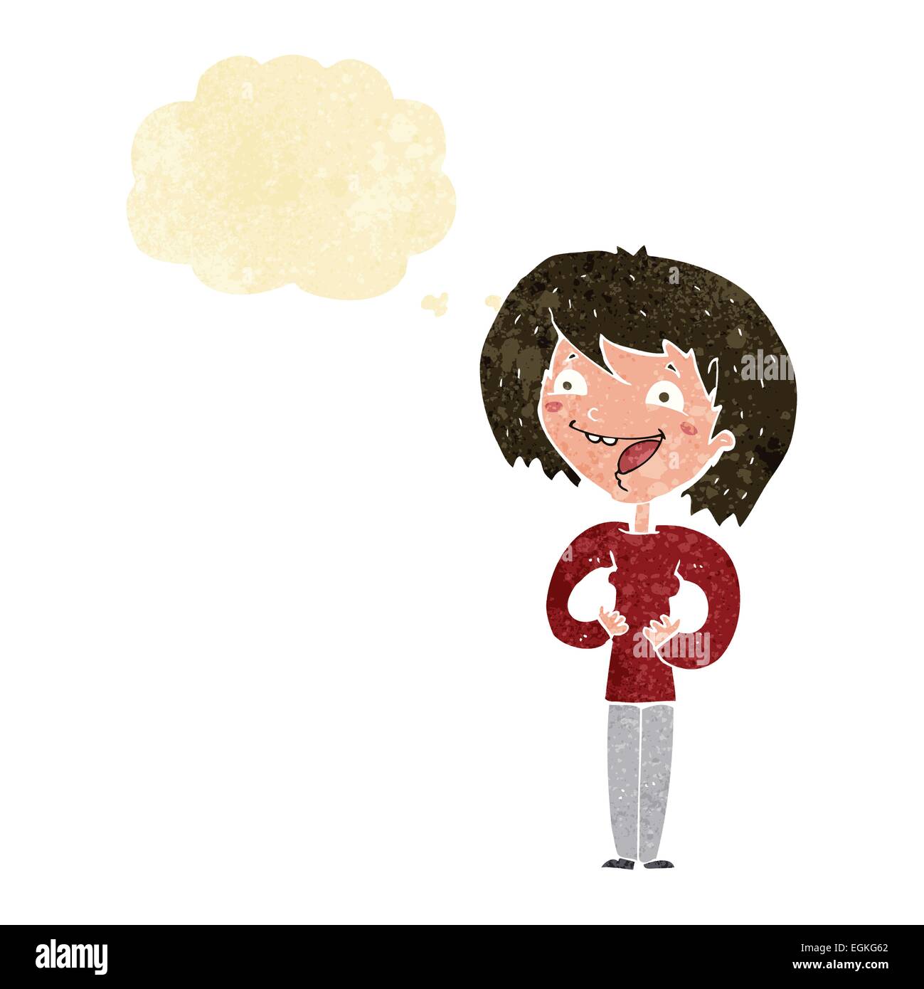 Cartoon excited woman bubble hi-res stock photography and images - Alamy