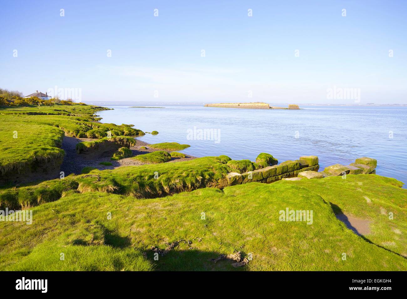 Shore line. Port Carlisle, Solway Coast, Cumbria, England, UK Stock ...