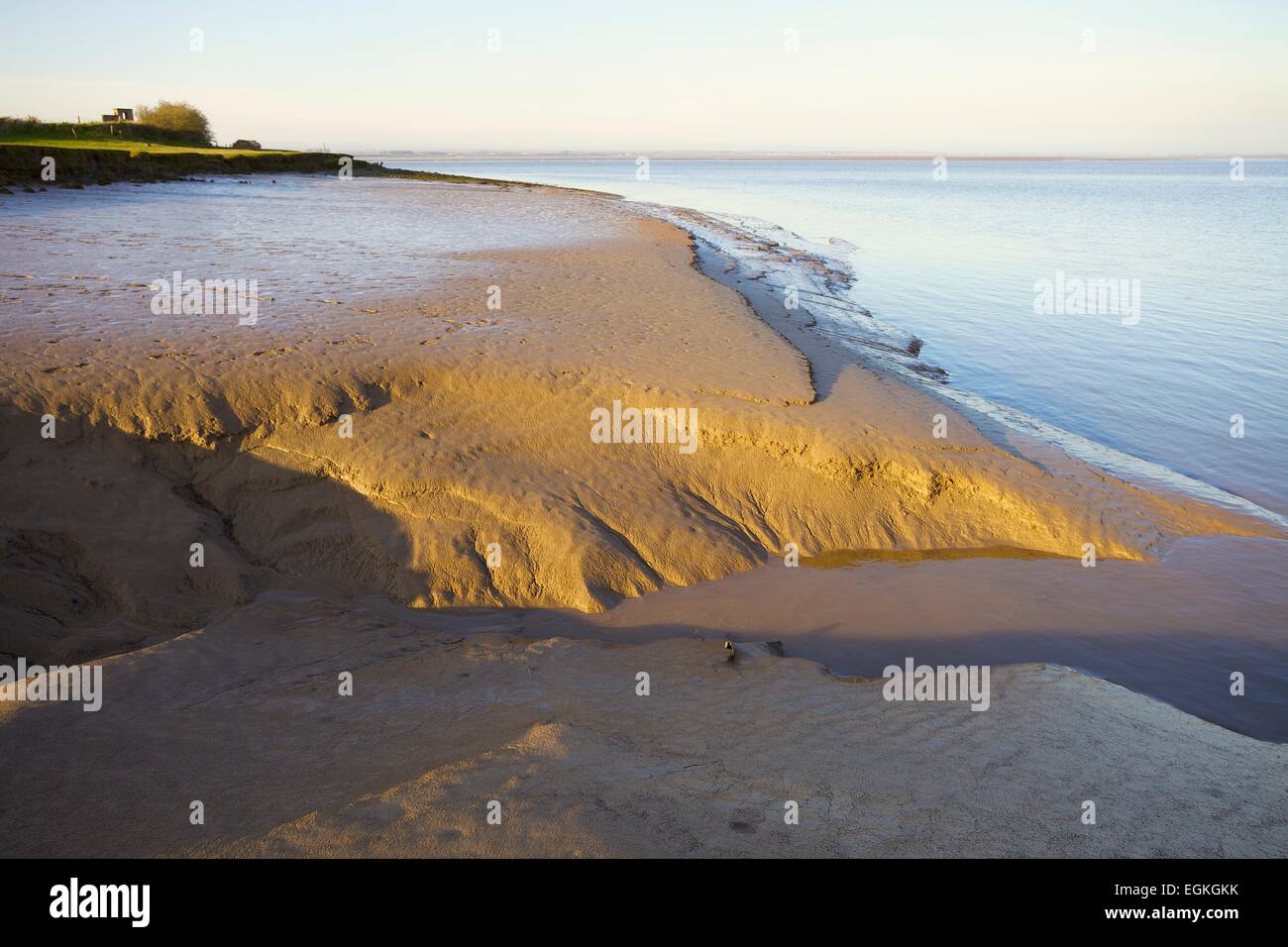 Mud shore line. Port Carlisle, Solway Coast, Cumbria, England, UK Stock ...