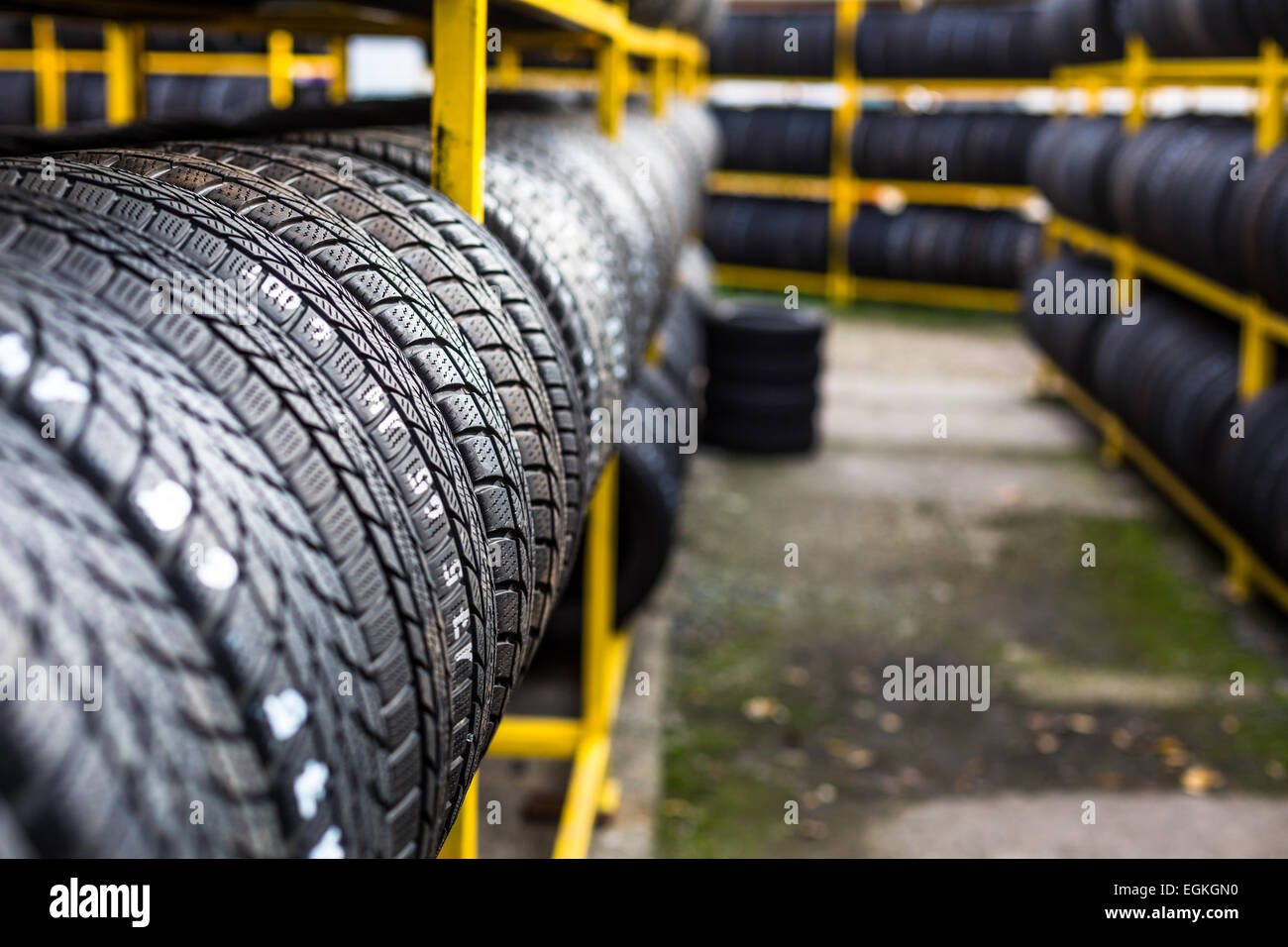 Tires for sale at a tire store Stock Photo - Alamy