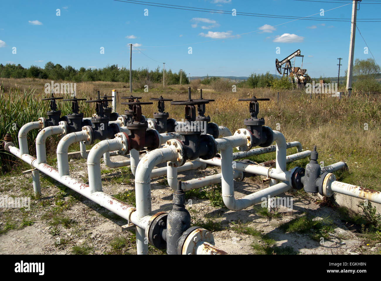 oil and gas processing plant with pipe line valves Stock Photo - Alamy