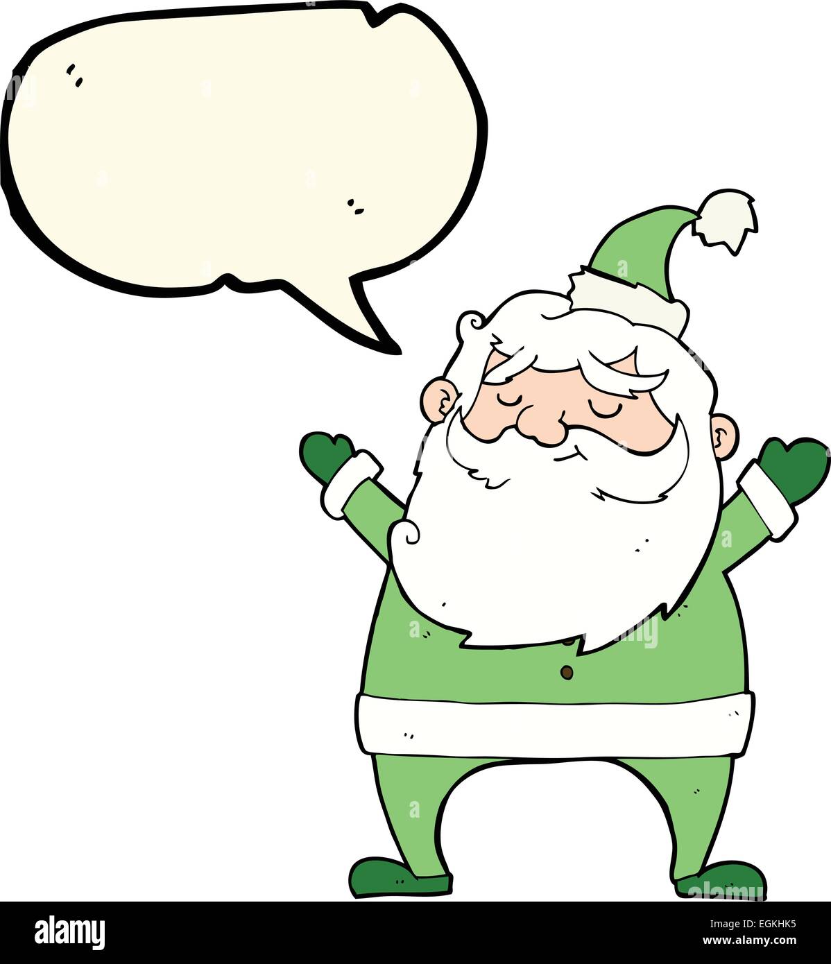 jolly santa cartoon with speech bubble Stock Vector Image & Art - Alamy