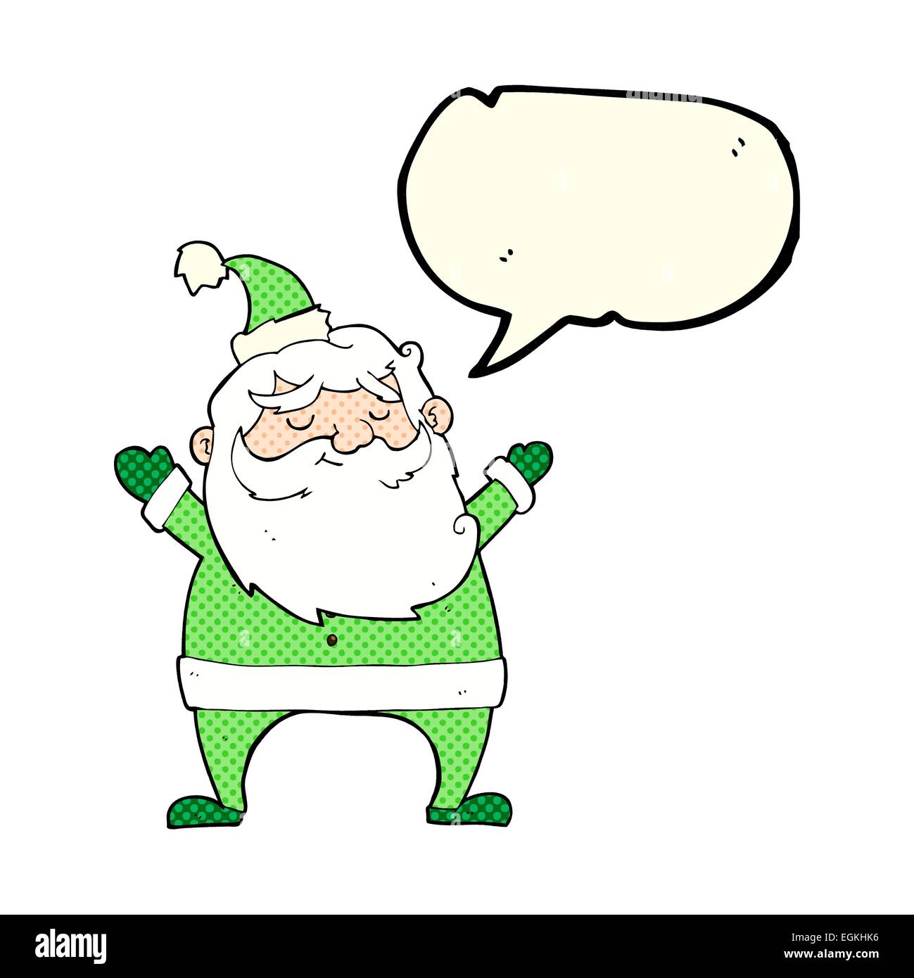 jolly santa cartoon with speech bubble Stock Vector Image & Art - Alamy