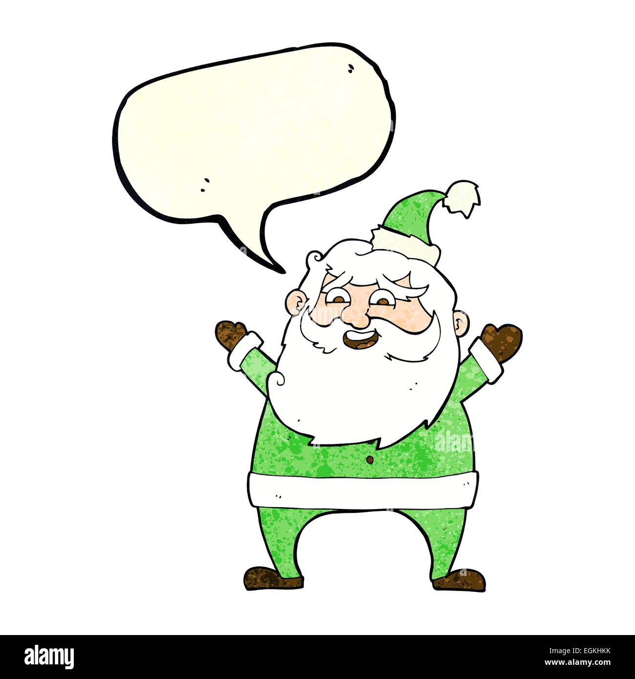 jolly santa cartoon with speech bubble Stock Vector Image & Art - Alamy