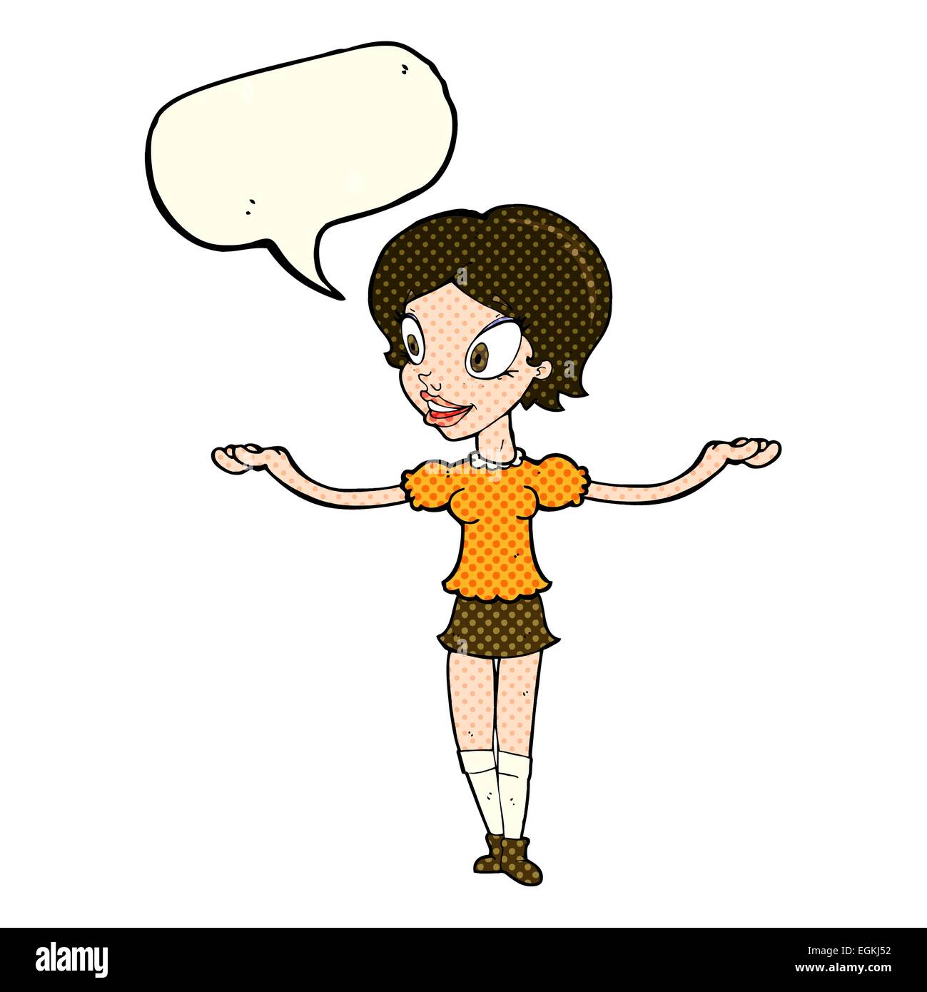 Cartoon woman arms wide hi-res stock photography and images - Alamy