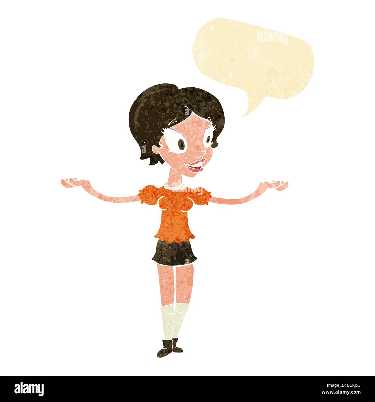 Cartoon woman arms wide hi-res stock photography and images - Alamy