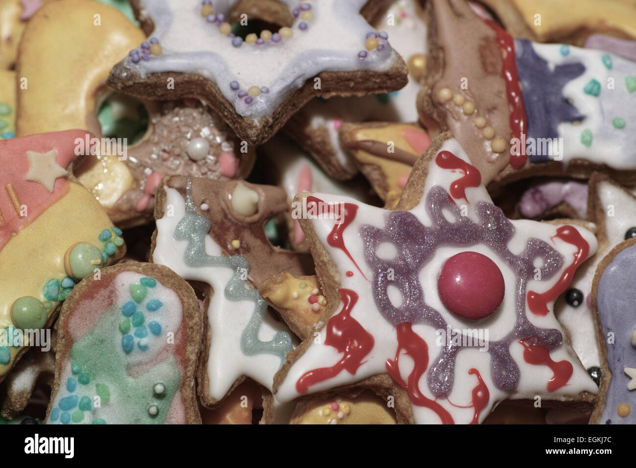 Beautifully decorated delicious gingerbread cakes Stock Photo - Alamy