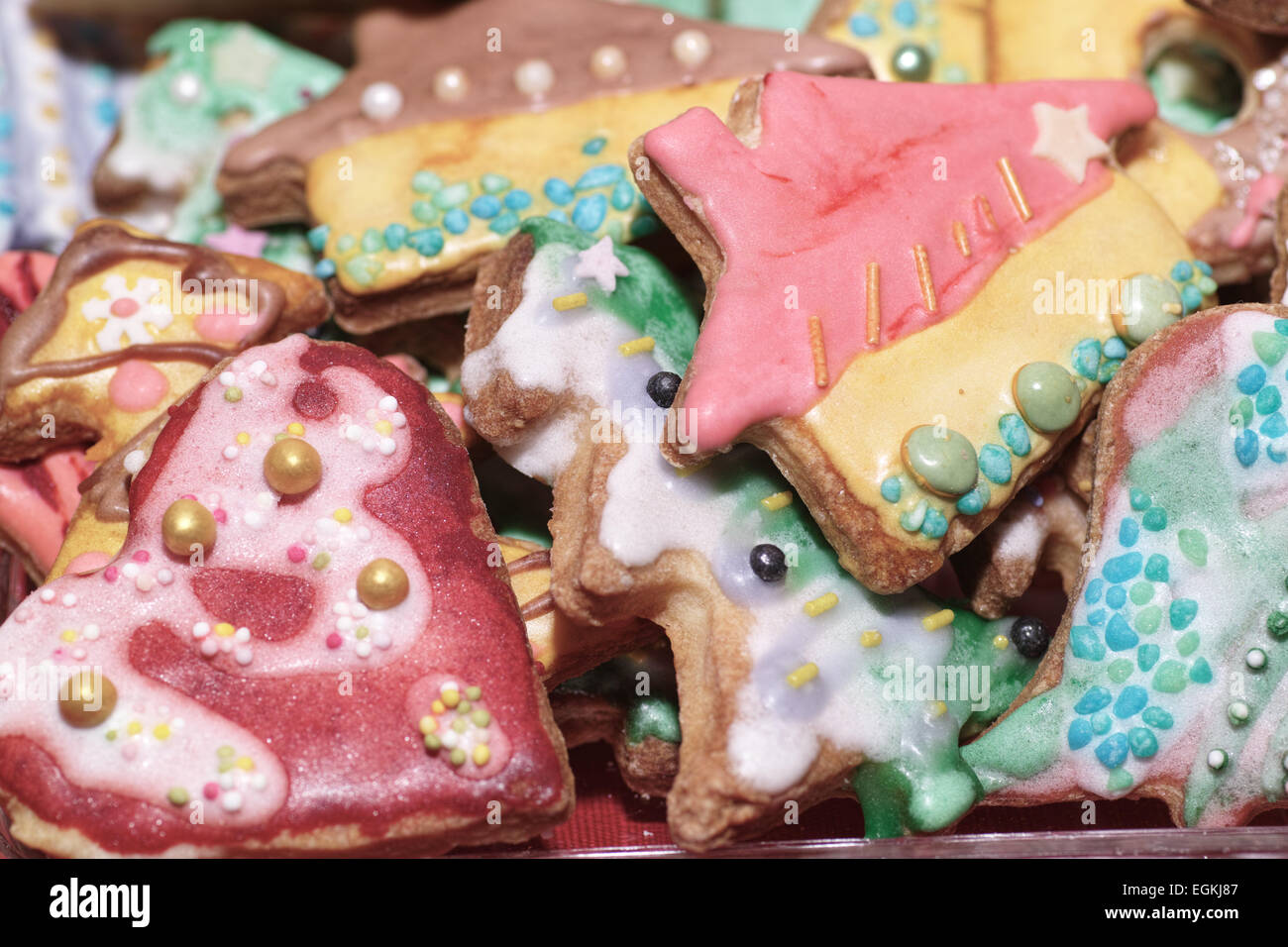 Beautifully decorated delicious gingerbread cakes Stock Photo - Alamy
