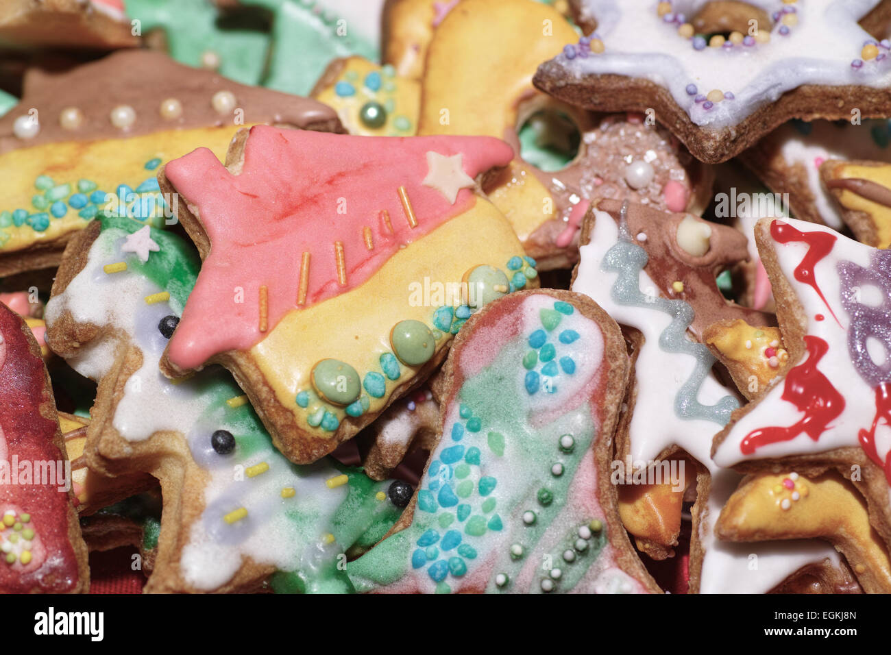 Beautifully decorated delicious gingerbread cakes Stock Photo - Alamy