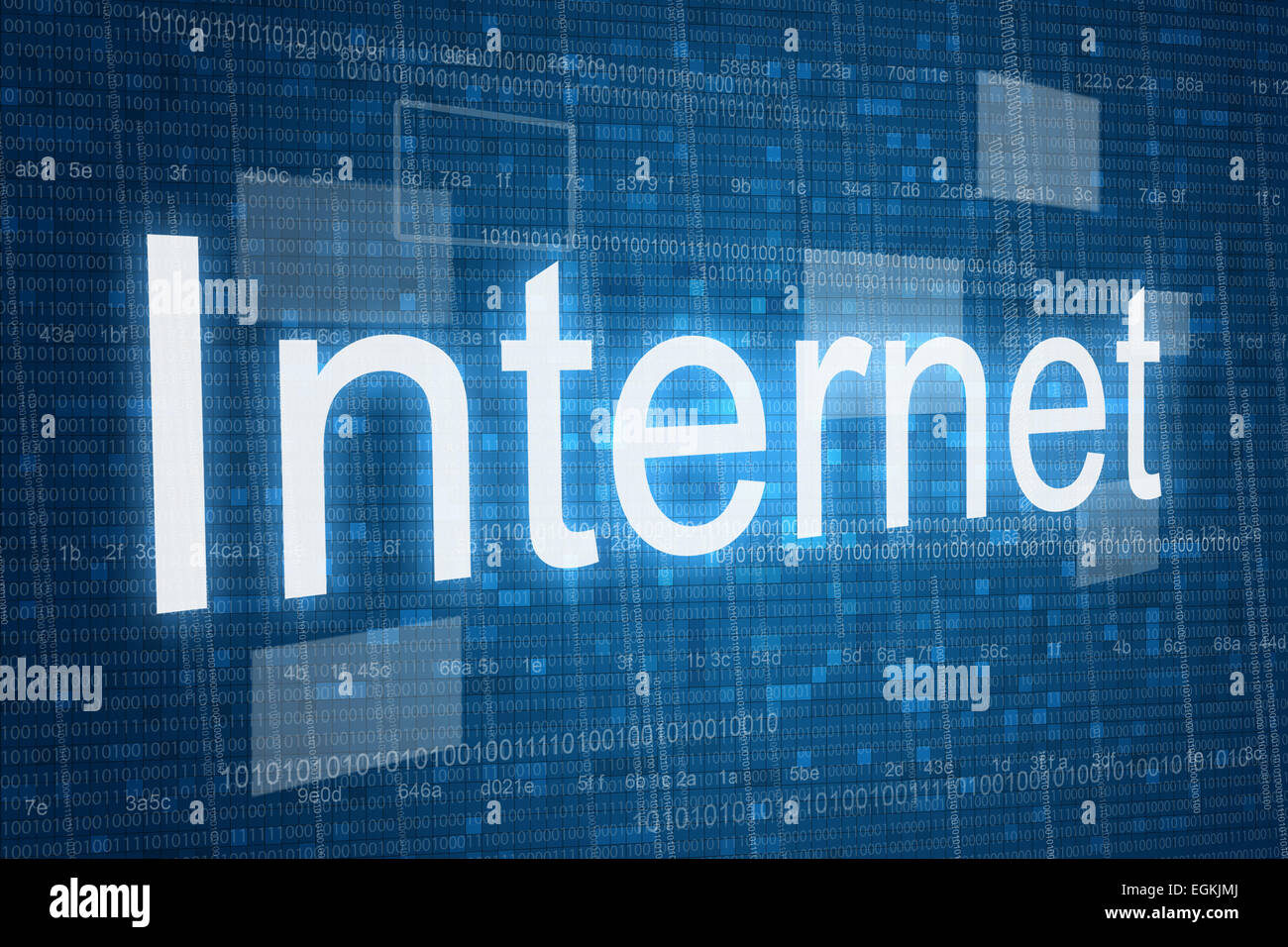 Internet word on digital background Stock Photo - Alamy