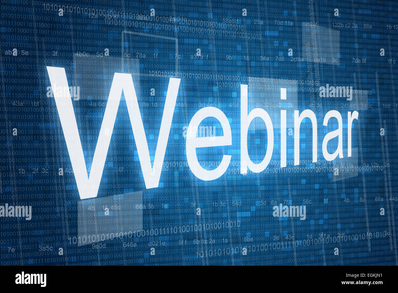 Webinar word on digital background Stock Photo - Alamy