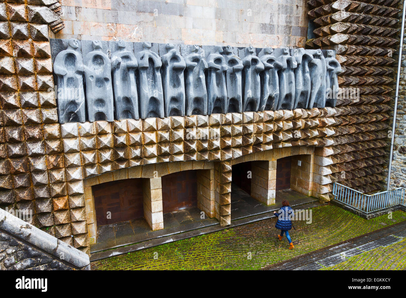 "The Apostles" sculpture. Sanctuary of Arantzazu. Oñate. Guipuzkoa ...