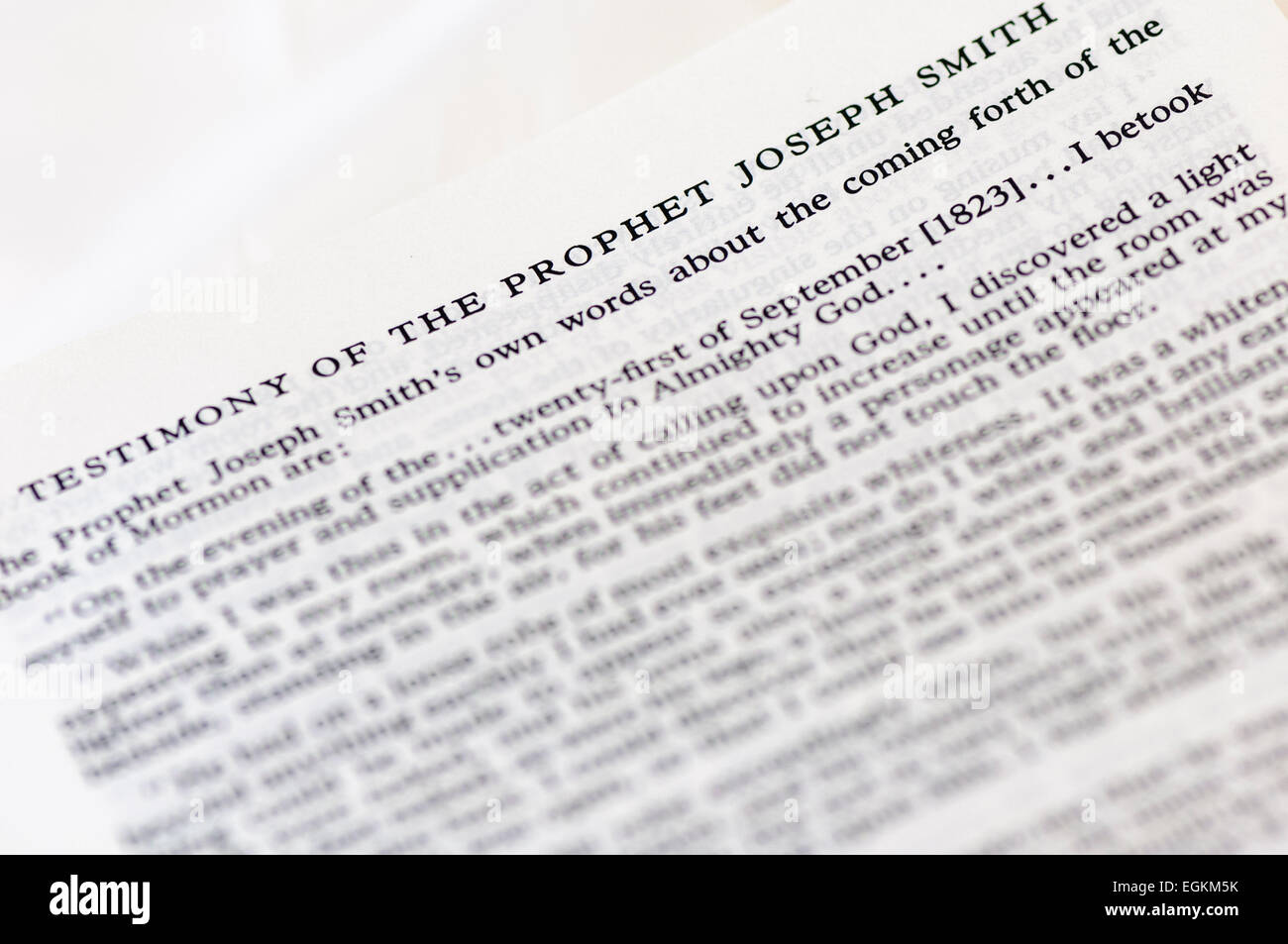 Joseph smith book of mormon hi-res stock photography and images - Alamy
