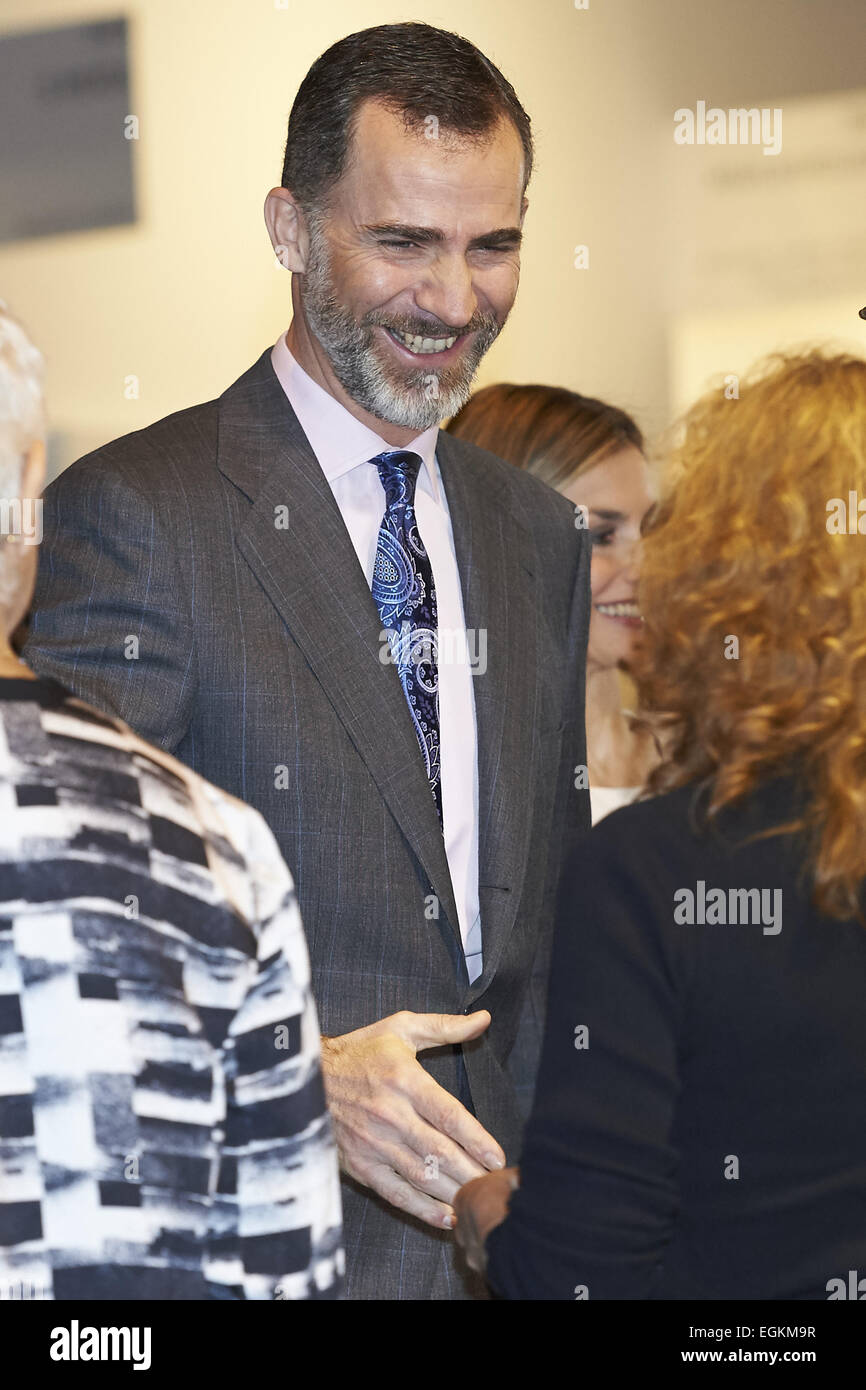 Madrid, Spain. 26th Feb, 2015. King Felipe VI of Spain visited the ARCO ...