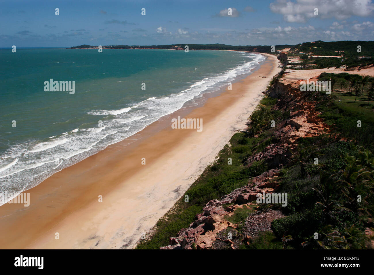 Deserted beaches of Brazil northeast coast, near Pipa, Natal Stock ...