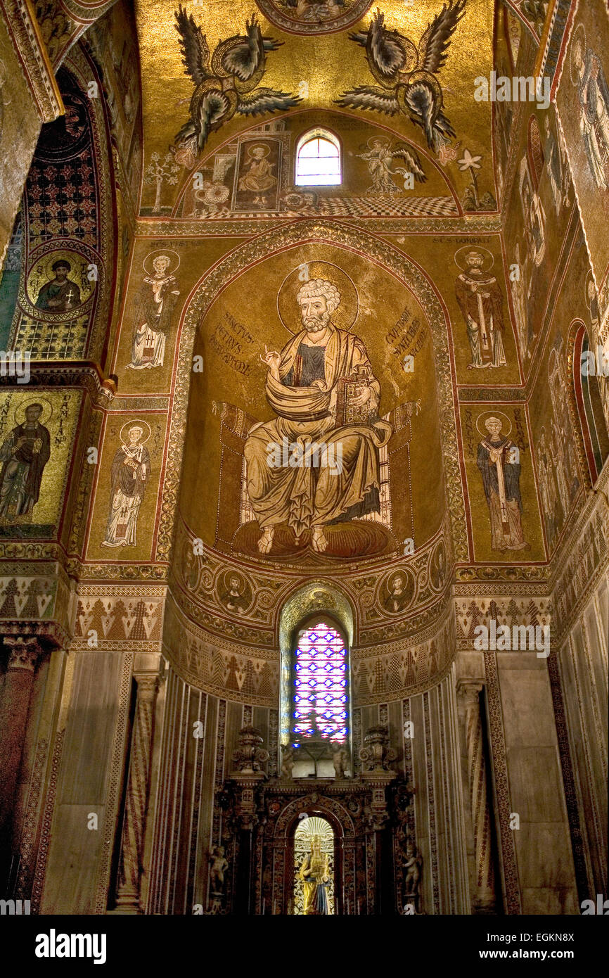 Monreale cathedral side apse hi-res stock photography and images - Alamy
