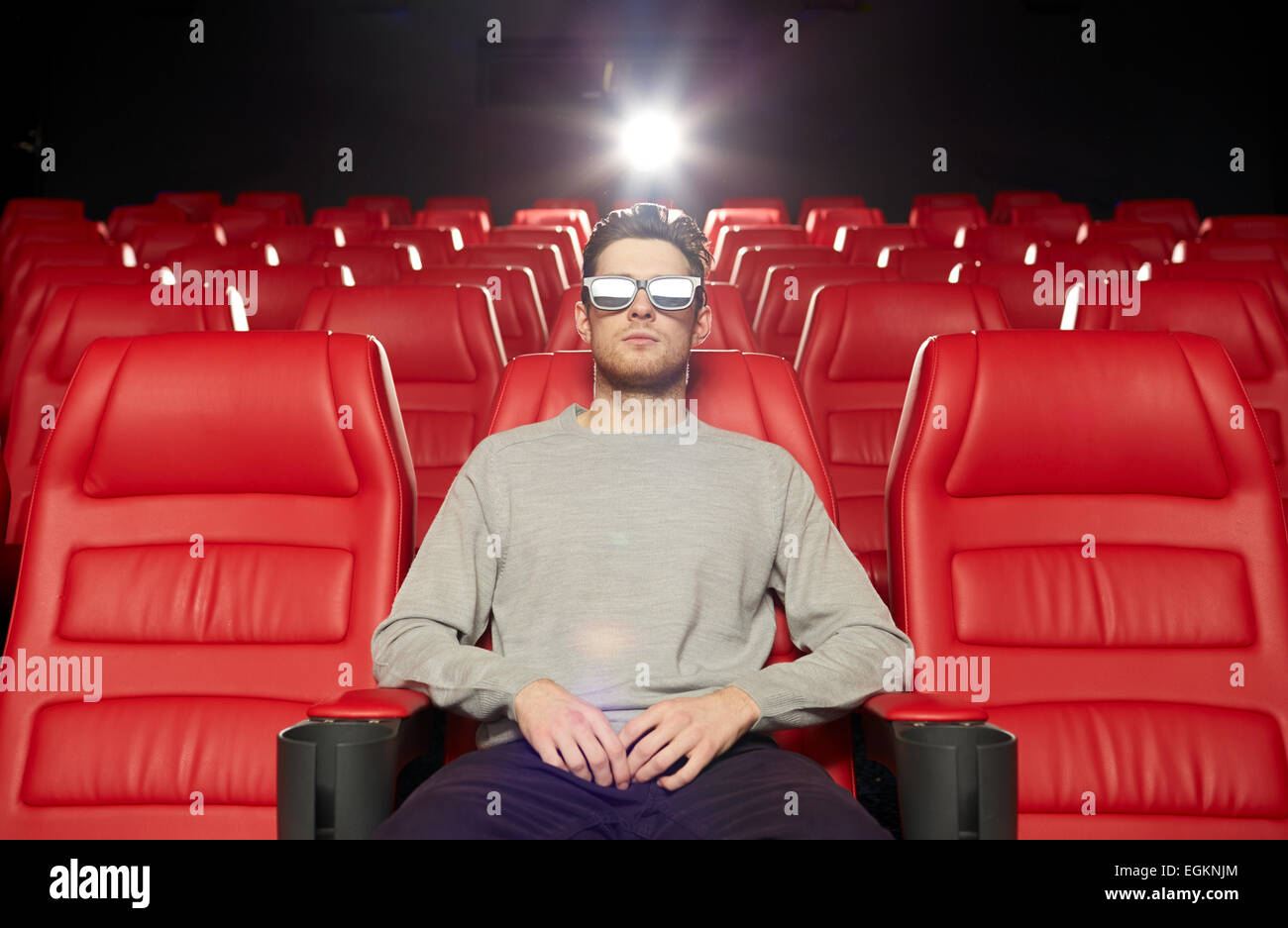 Man sitting alone in auditorium hi-res stock photography and images - Alamy