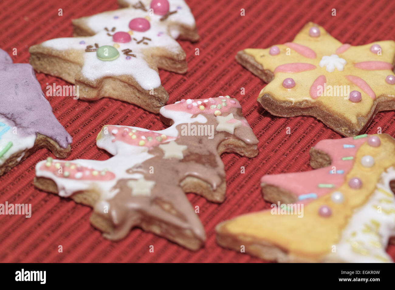 Beautifully decorated delicious gingerbread cakes Stock Photo - Alamy