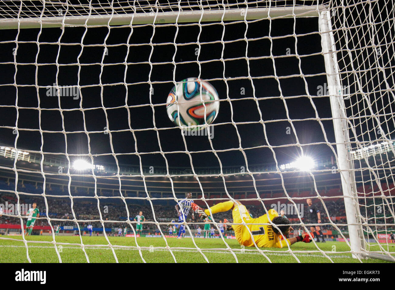 Football goal post and ball kick hi-res stock photography and images ...